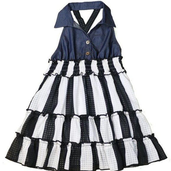 Lele | Dresses | Lele Toddlers Girls Shirt Collar Ruffled Dress | Poshmark